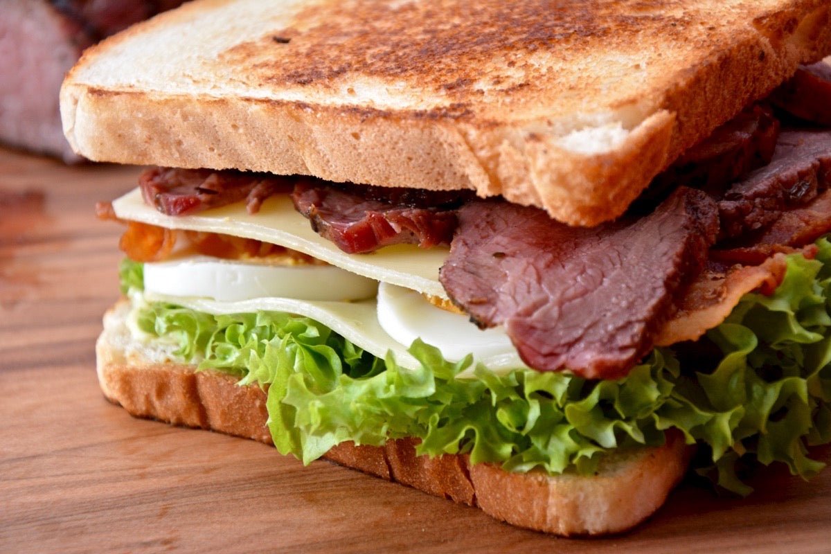 Buffalo roast beef from the smoker